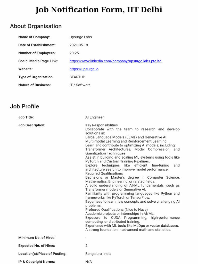 Upsurge Labs (AI Engineer) | PDF