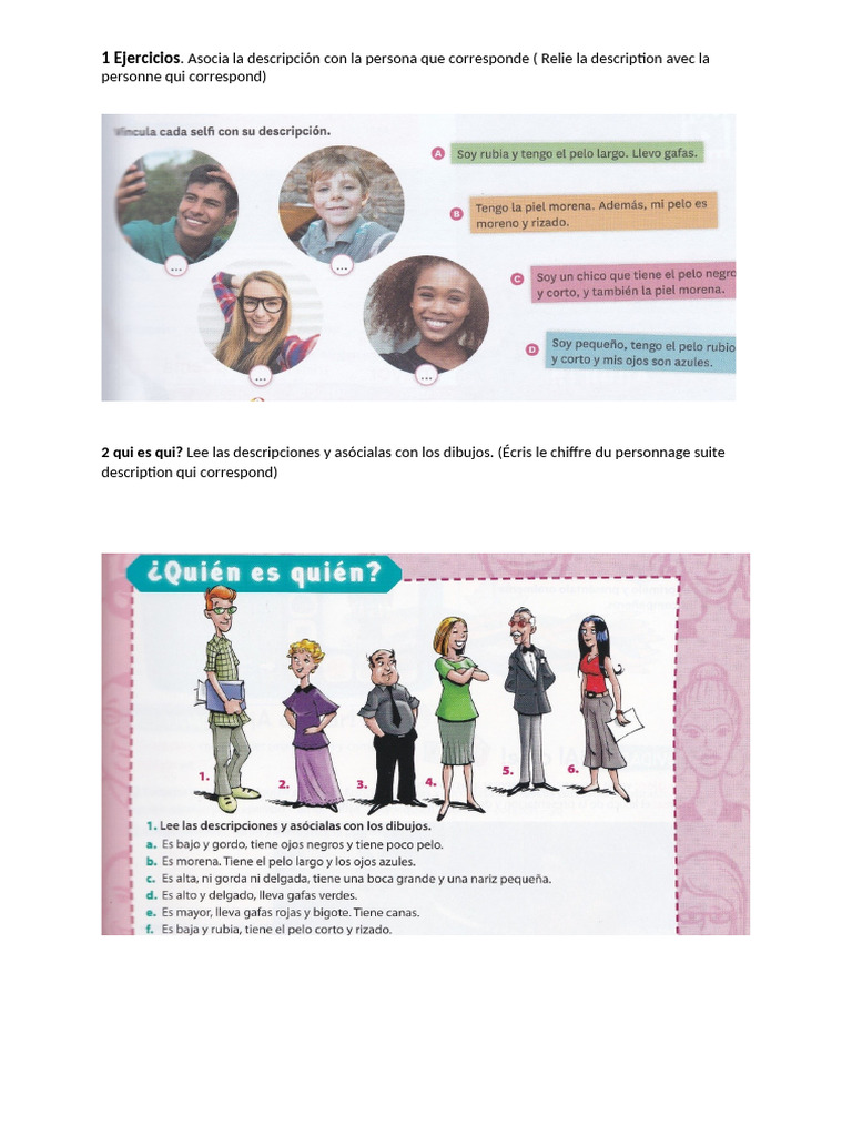 Ejercicios La Descripción Física 1 | PDF