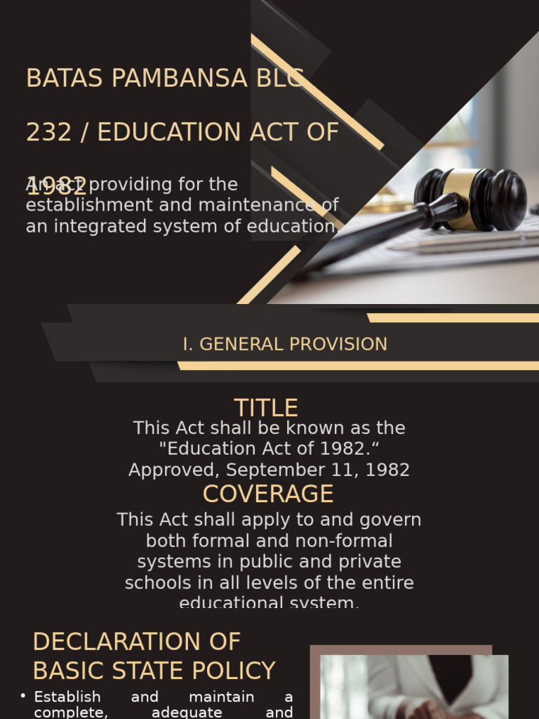 Batas Pambansa Blg.232 | PDF | Teachers | Schools