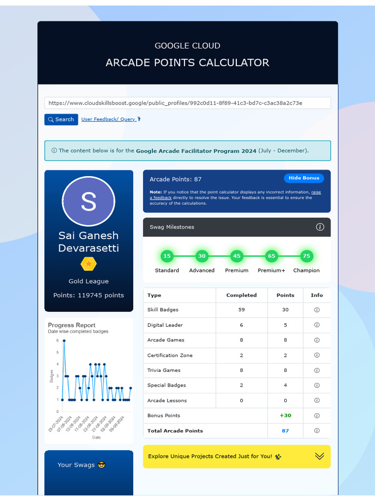 Google Arcade Points Calculator | PDF | Cloud Computing | Artificial Intelligence
