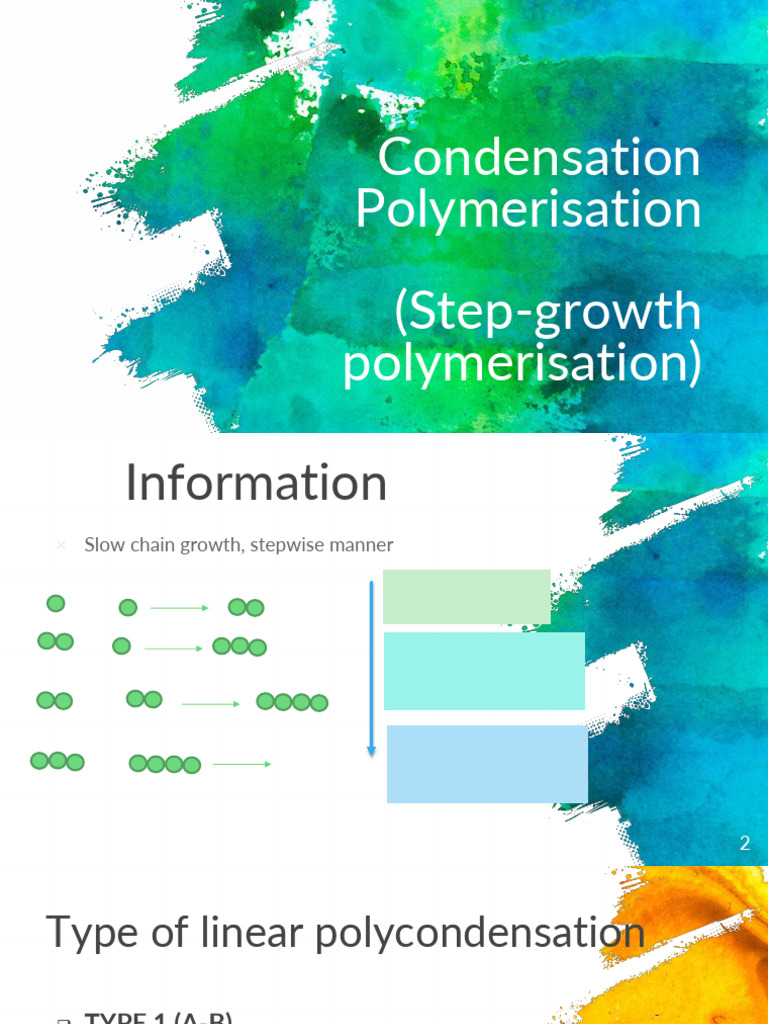 3 Condensation Polymerisation | PDF | Polymerization | Polymers