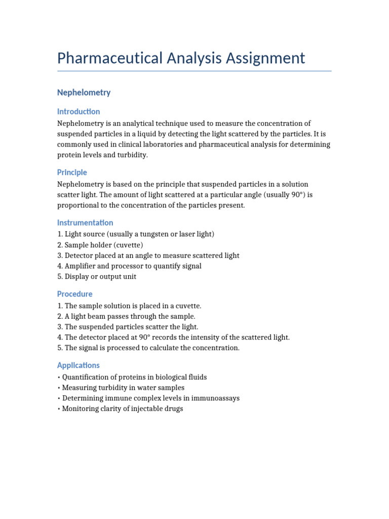 Pharmaceutical Particle Analysis Techniques | PDF | Particle Size ...