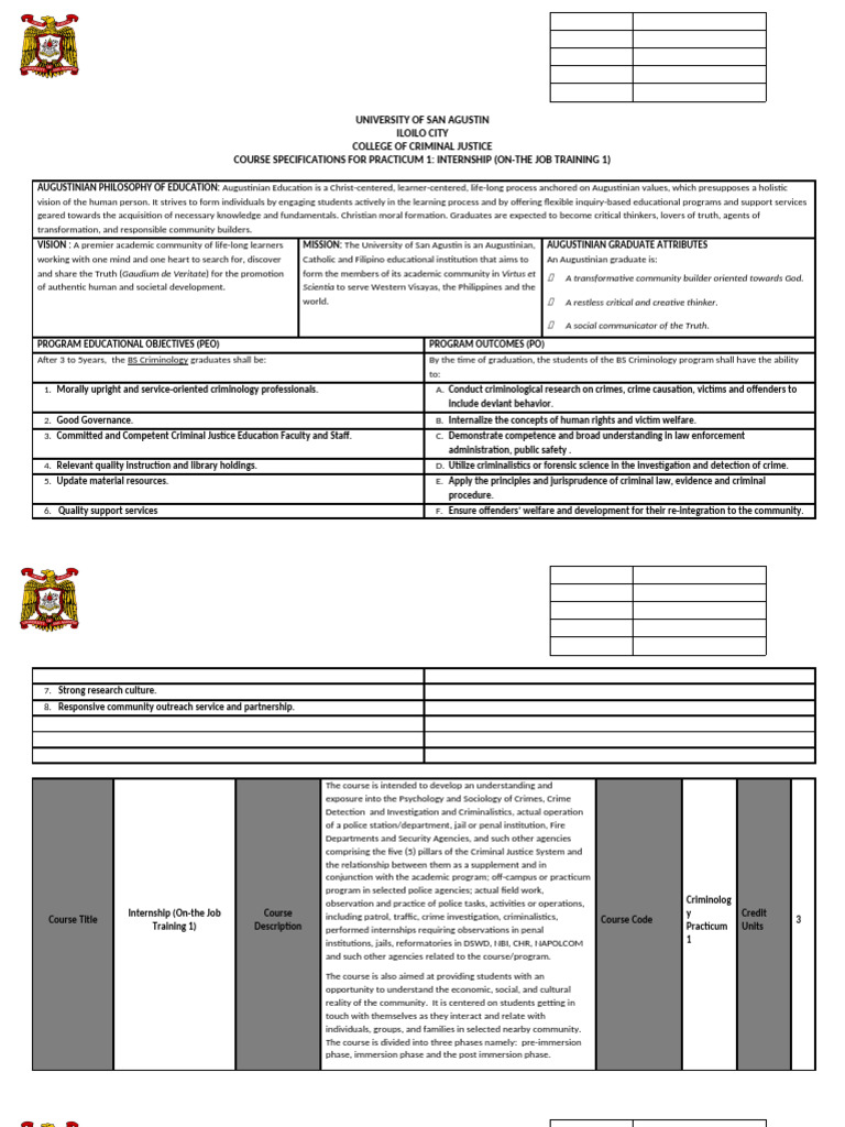 Criminology Practicum 1 | PDF | Crimes | Crime & Violence