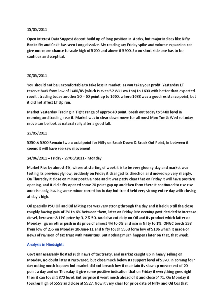 Market Note | PDF | Speculation | Taxes