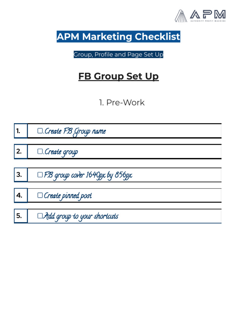 APM Session 4 Checklist | PDF