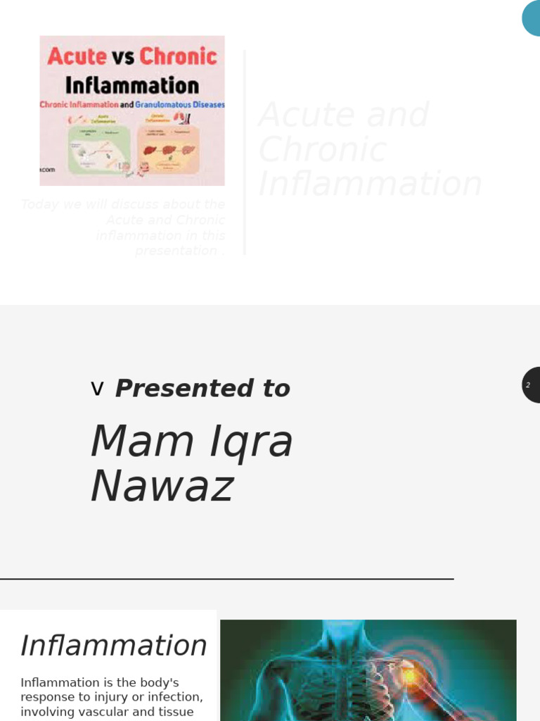 Acute and Chronic Inflammation | PDF | Inflammation | White Blood Cell