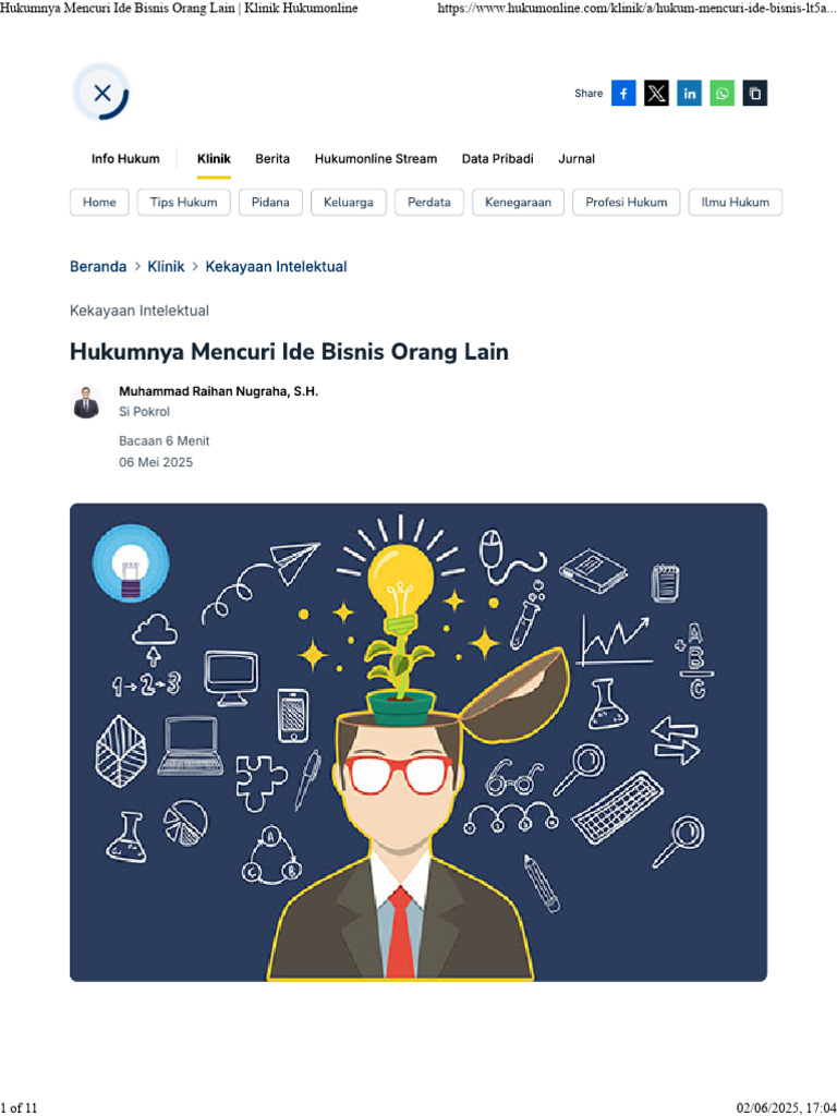 Hukum Mencuri Ide Bisnis dalam Islam | PDF