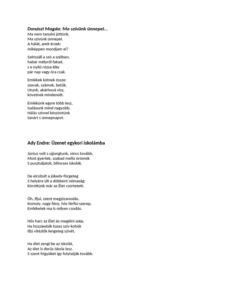 Évzáró Műsor Ötletek | PDF