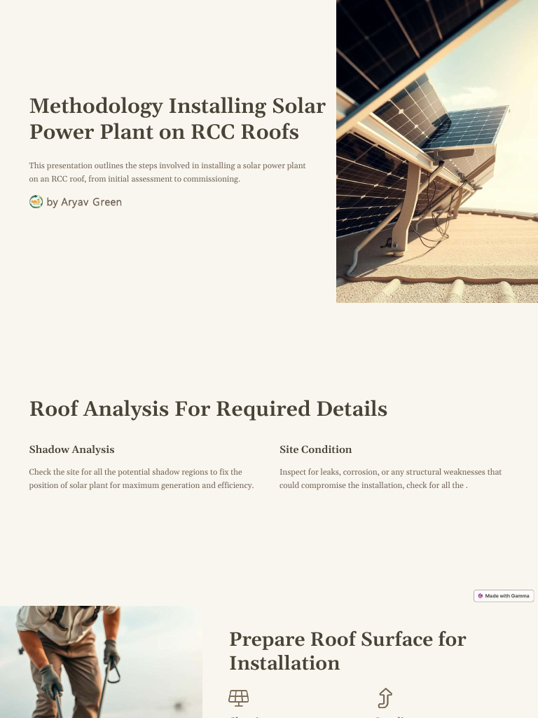 A Guide To Installing Solar Power Plant On RCC Roofs | PDF | Solar ...
