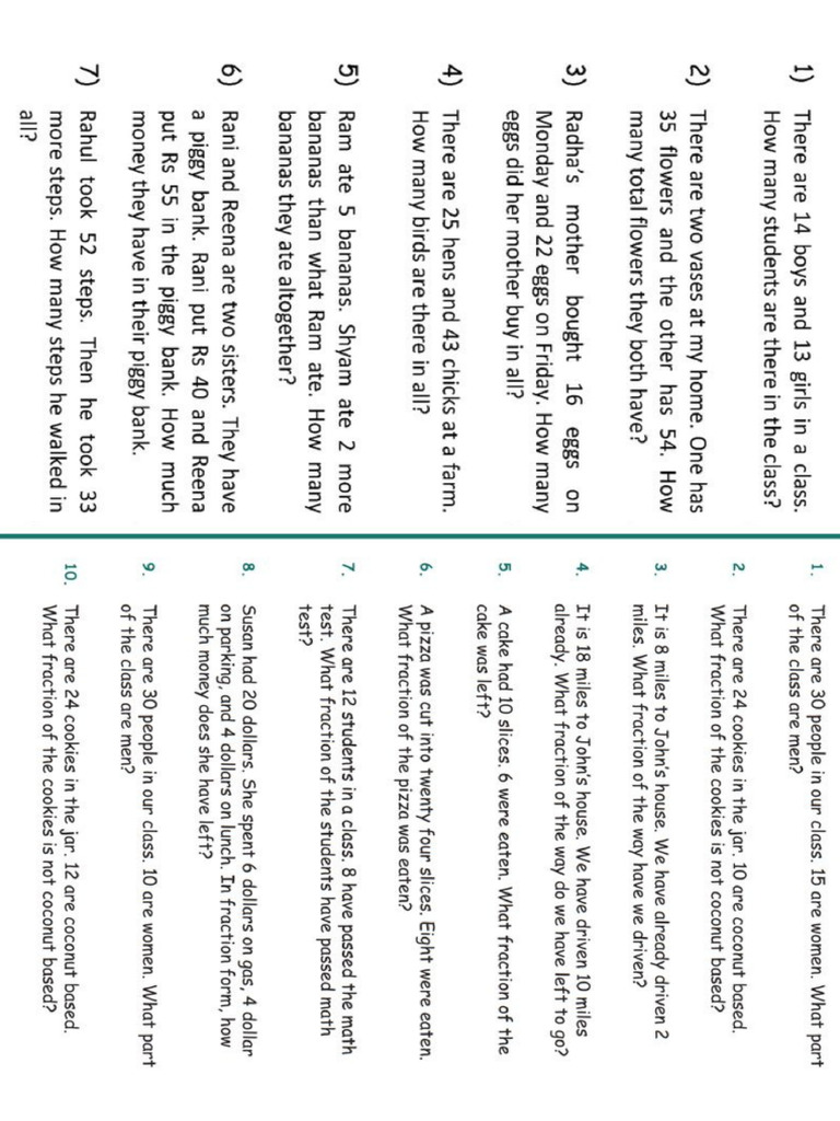 Word Problems | PDF