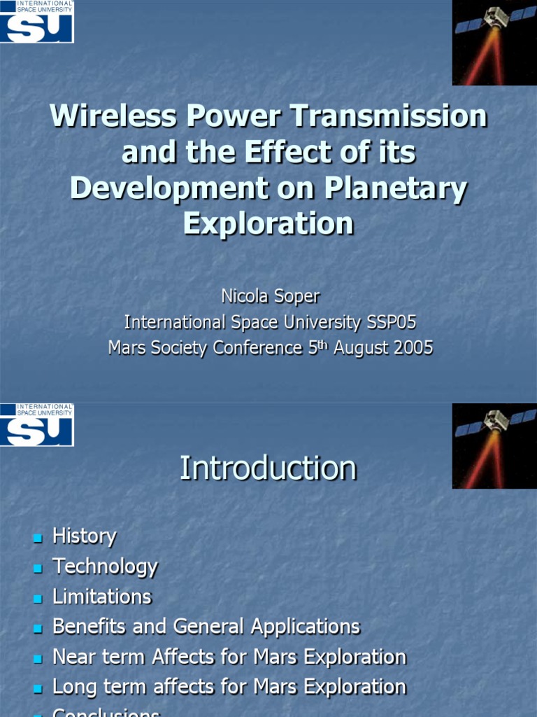 Wireless Power Transmission and The Effect of Its Development On ...