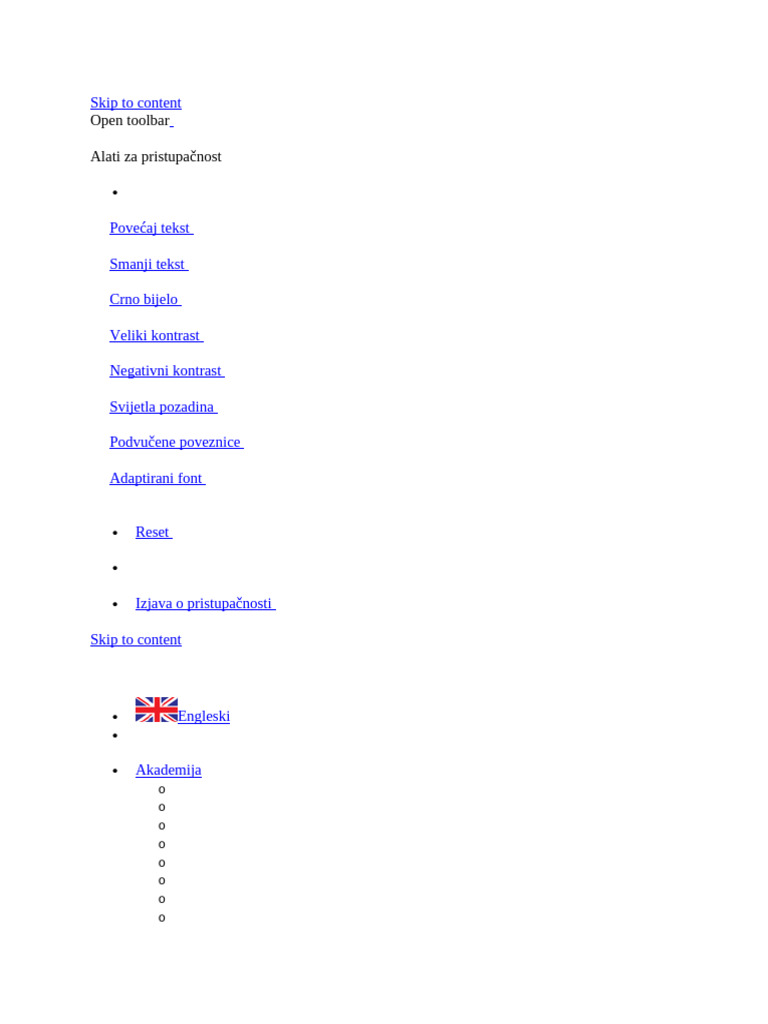 Open Toolbar Alati Za Pristupačnost: Skip To Content | PDF