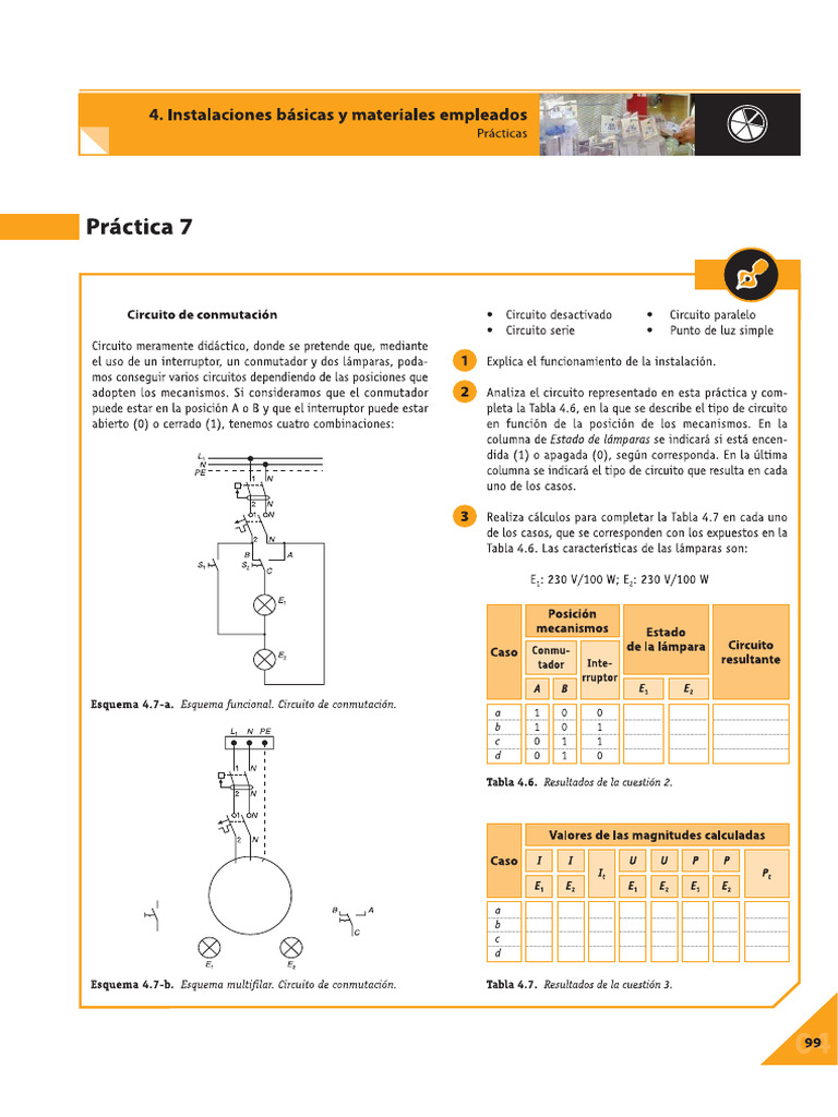 Partica 9. Circuitos Conmutados | PDF