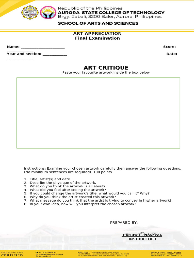 ART Appreciation Final | PDF