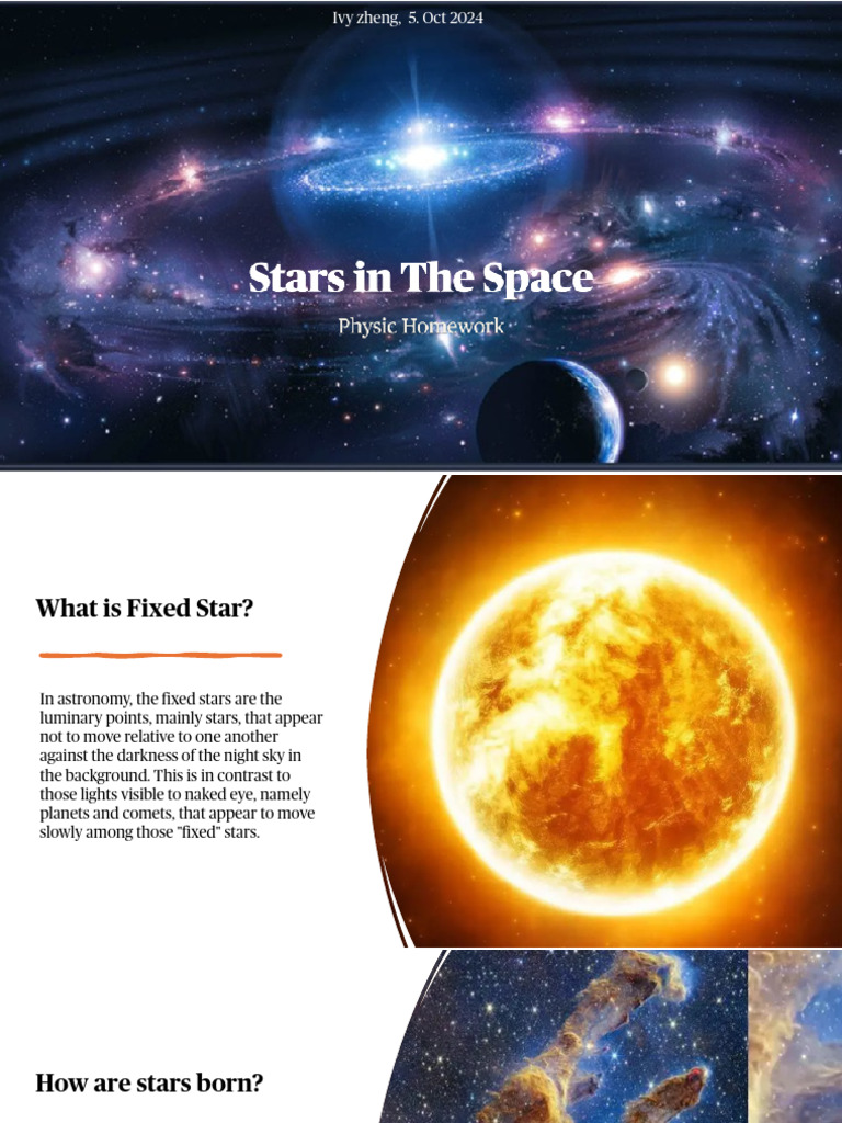 Physic HW-Stars in The Space | PDF | Stars | Nuclear Fusion