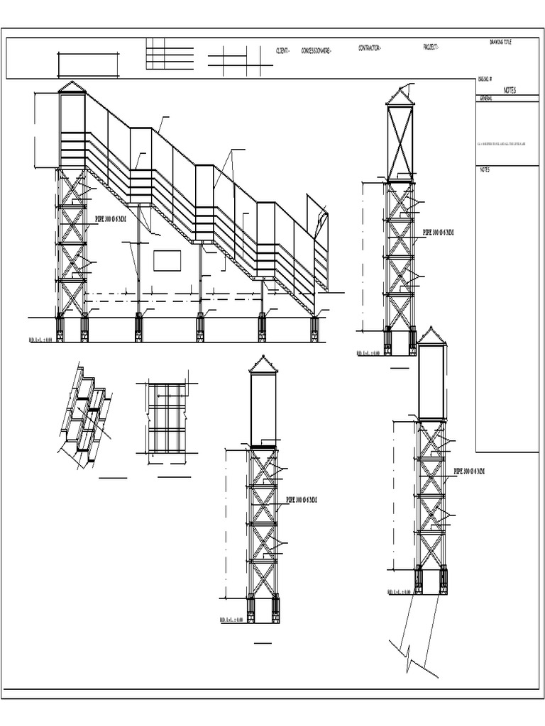 3.staircase Drawing of Foot Over Brige Ssb-Model | PDF | Pipe (Fluid ...