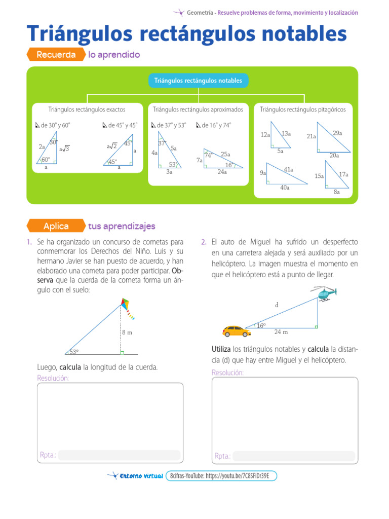 3s Act Mat Alumno | PDF | Geometría euclidiana | Formas geométricas