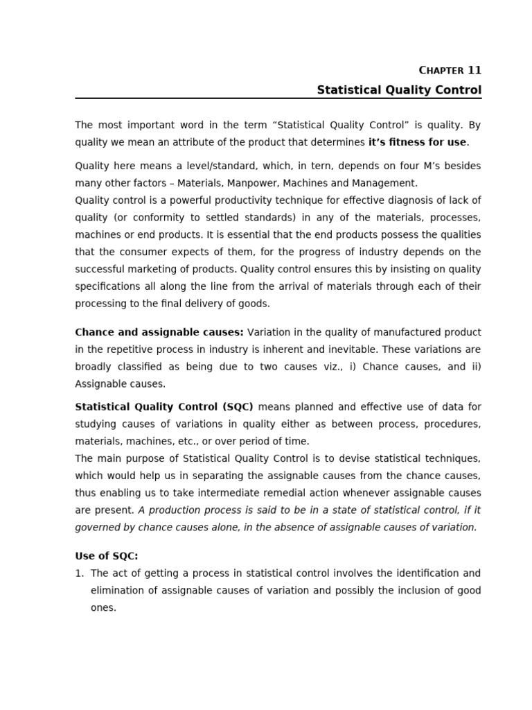 7. Chapter 11_Statistical Quality Control | PDF | Production And ...