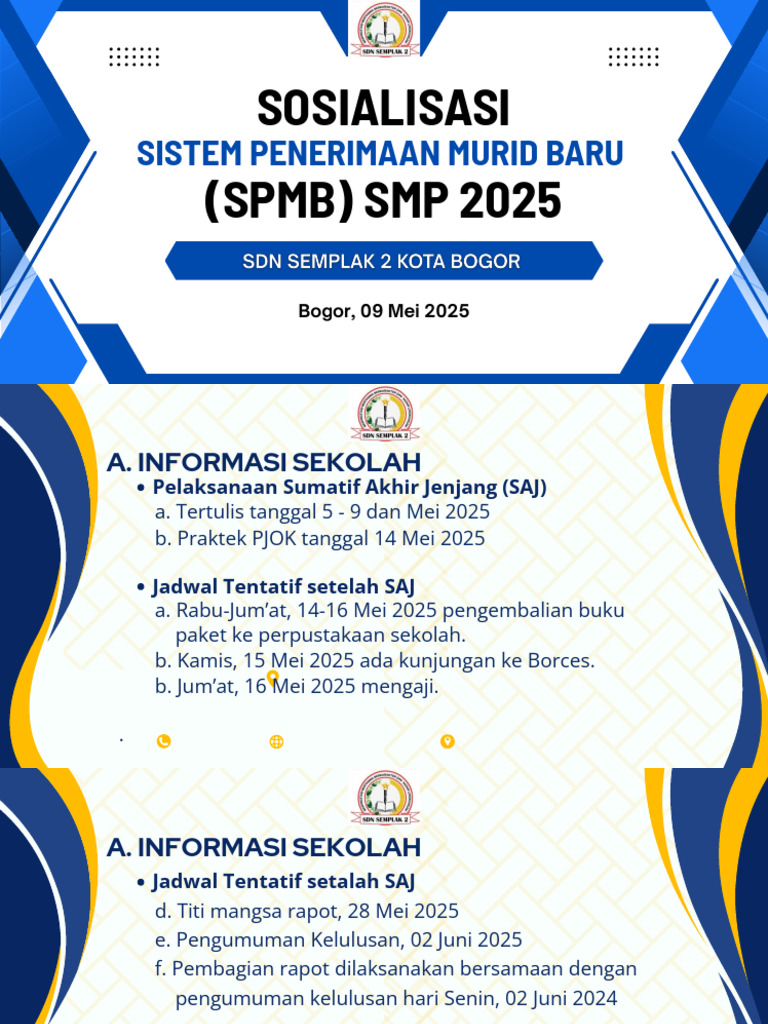 Bahan Sosialisasi SPMB 2025 | PDF