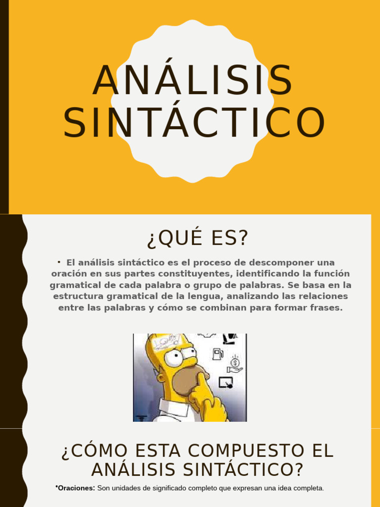 Análisis Sintáctico | PDF | Predicado (Gramática) | Asunto (gramática)