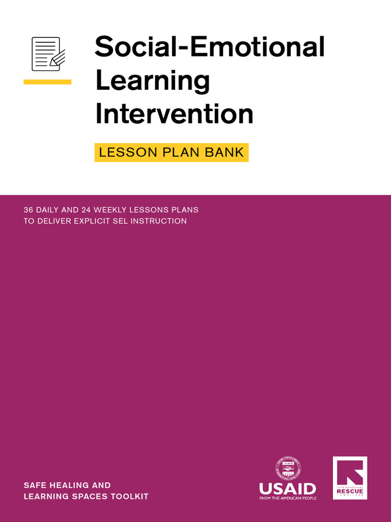 Irc Shls Sel Lesson Plan Bank 08.2016 Web | PDF | Learning | Emotions
