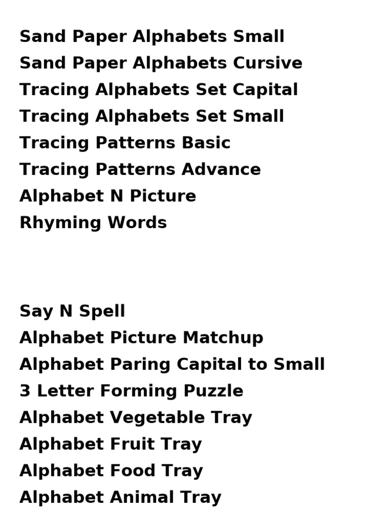 Comprehensive Alphabet Learning Tools | PDF