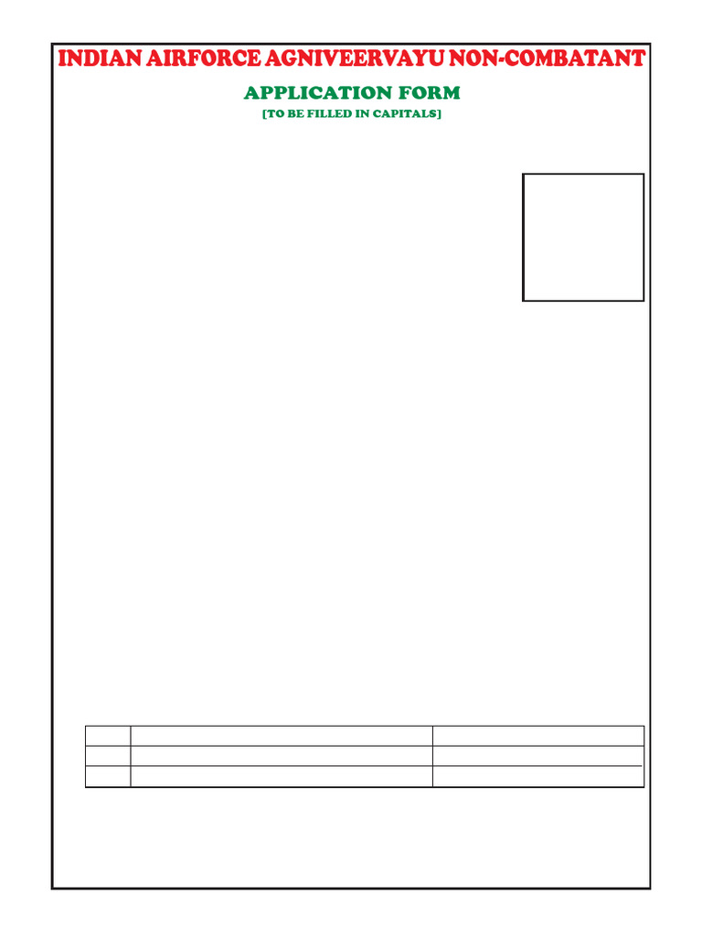 Airforce Non Combatant Form | PDF | Government And Personhood