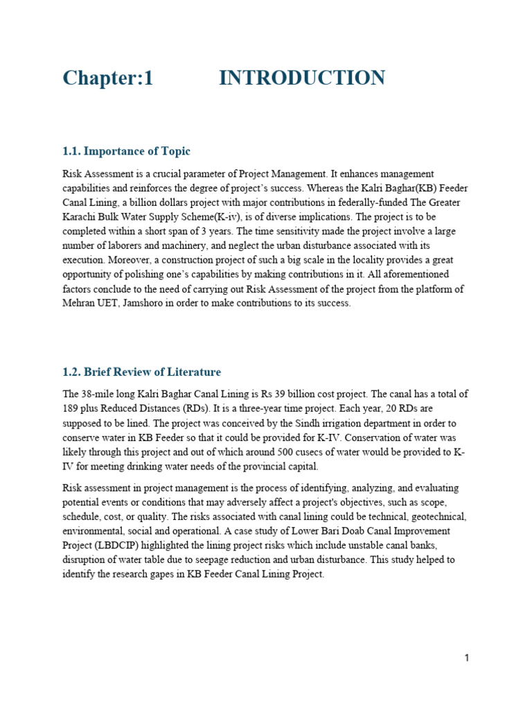 Chapter 1 of Thesis | PDF | Risk | Risk Management