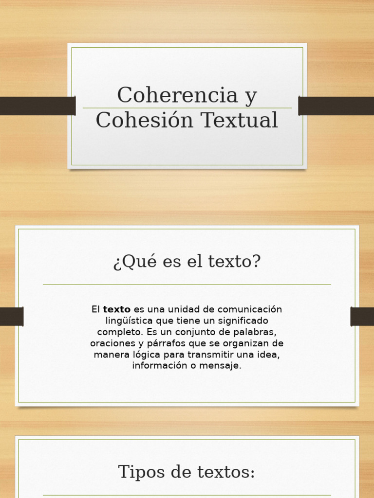 Coherencia y Cohesión Textual | PDF