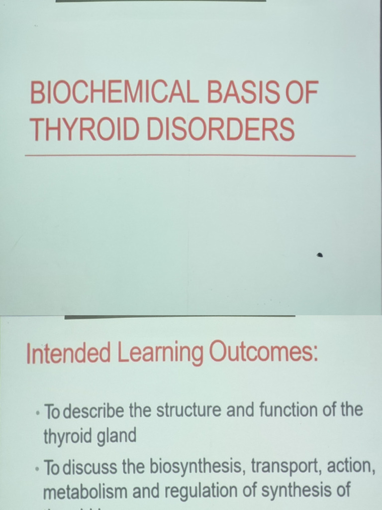 BM4 10. Biochemical Basis of Thyroid Disorders | PDF
