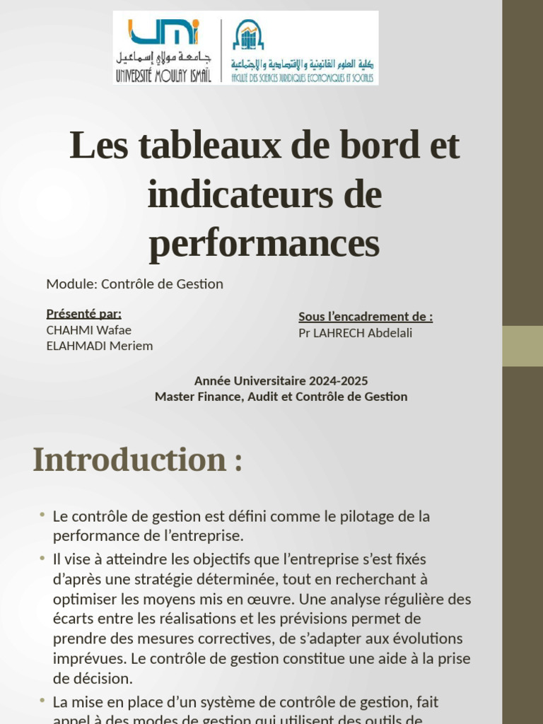 Tableaux de bord et performance entreprise | PDF | Business