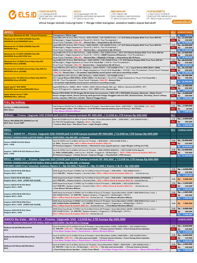 ELS 12 Agustus 2023 | PDF | Computer Hardware | Apple Inc. Hardware