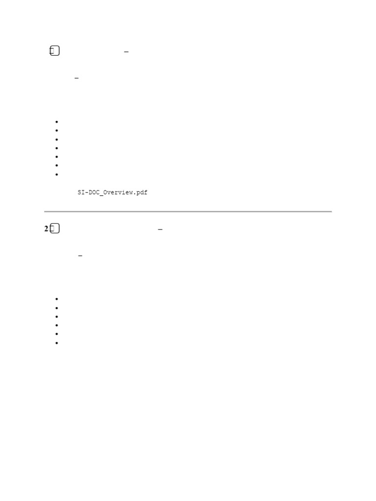 SI-DOC Functional Manual | PDF
