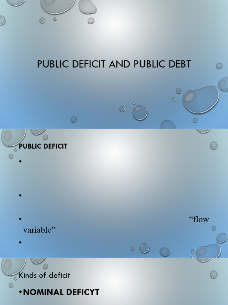 Public Deficit and Debt - Lecture 8 | PDF | Deficit Spending ...