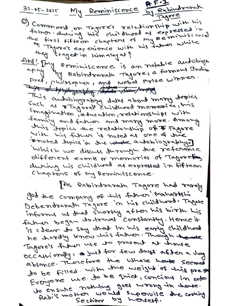 Rabindranath Tagore Relationship With His Father | PDF