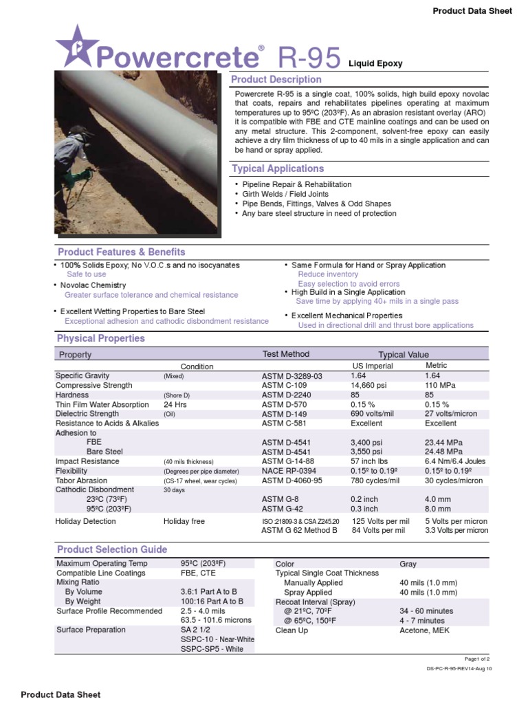 Powercrete R95 | PDF | Epoxy | Wear