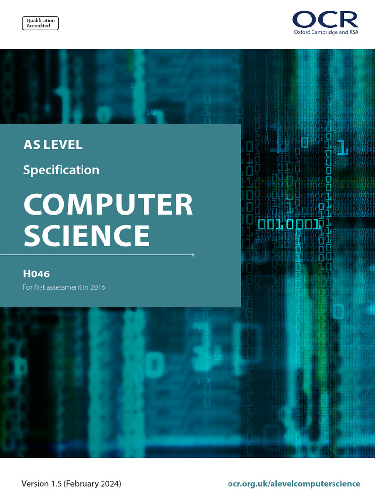 OCR AS Level Computer Science H046 | PDF | Computer Data Storage ...