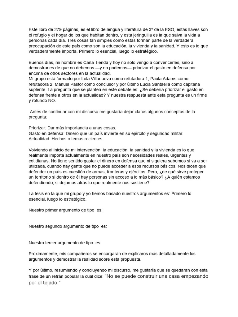 Intercolegial Introducciones y Conclusión PDF | PDF