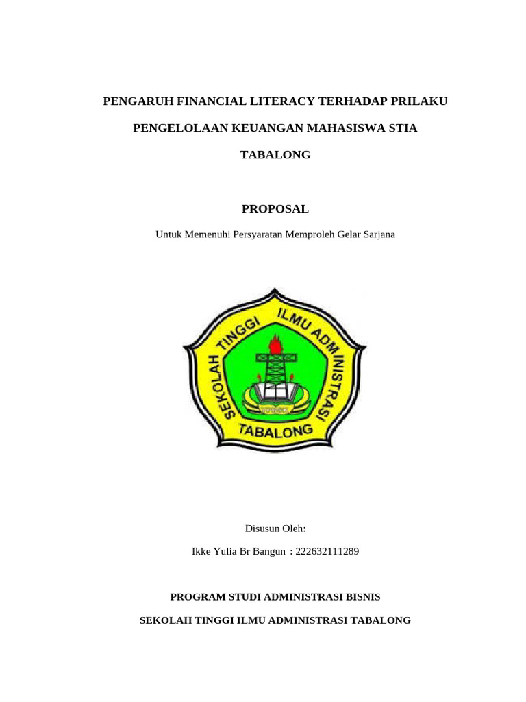 Proposal Literasi Keuangan | PDF