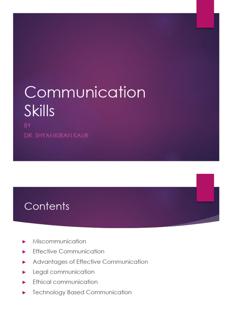 3 Communication Skills | PDF | Communication | Psychology