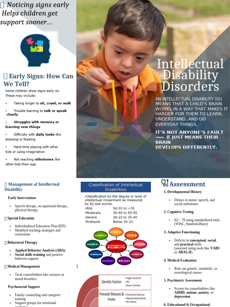 Intellectual Disability Disorders Brochure | PDF | Intellectual ...