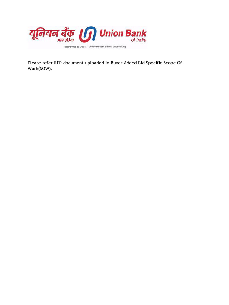 Please Refer RFP Document Uploaded in Buyer Added Bid Specific Scope of ...