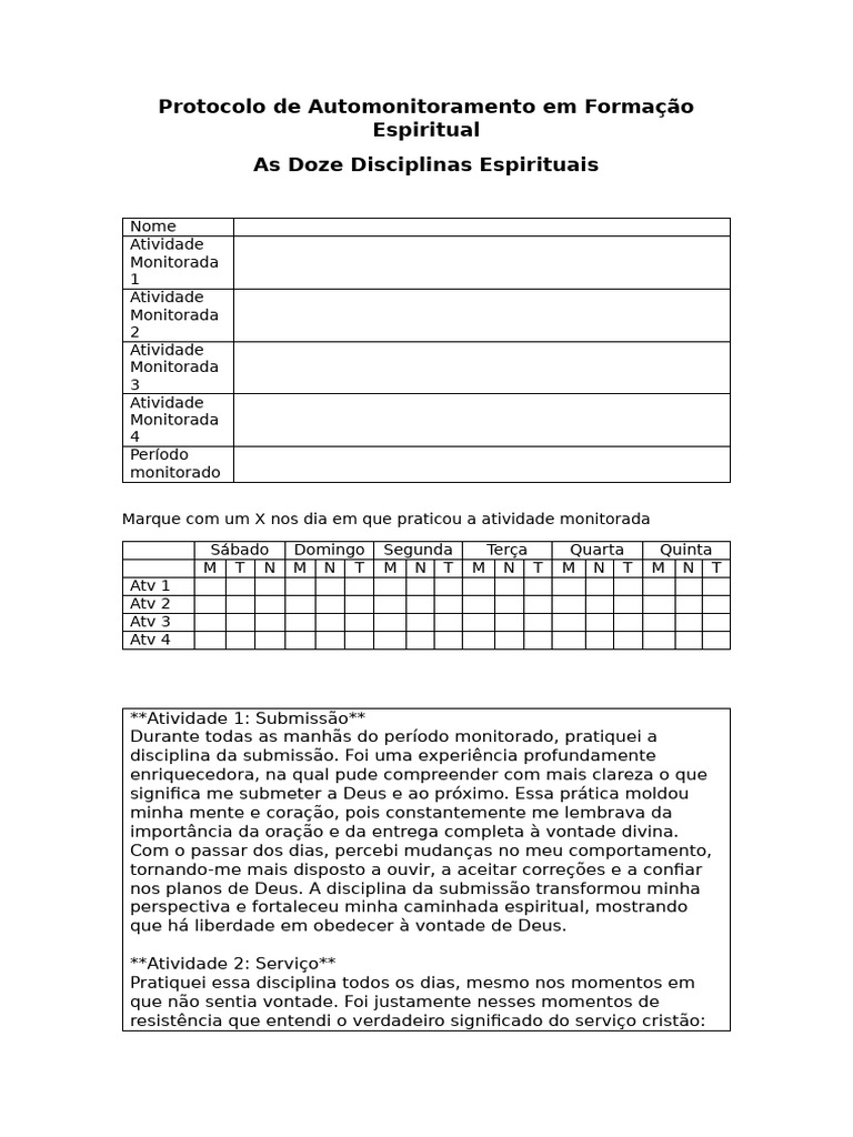 Protocolo Preenchido | PDF