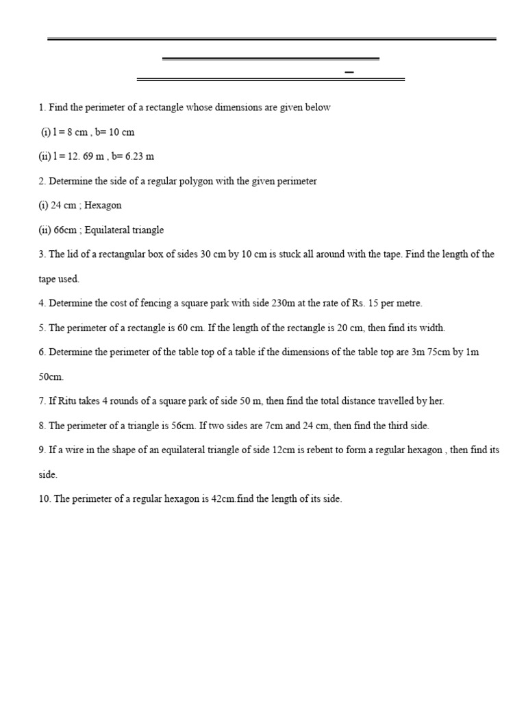 Class-6, Maths, Home Assignment 1 | PDF