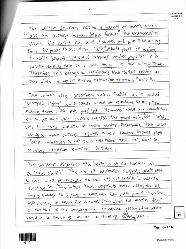 English Paper2 Question 3 | PDF