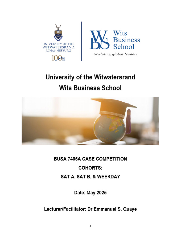 MBA Case Competition Overview 2025 | PDF | Master Of Business ...
