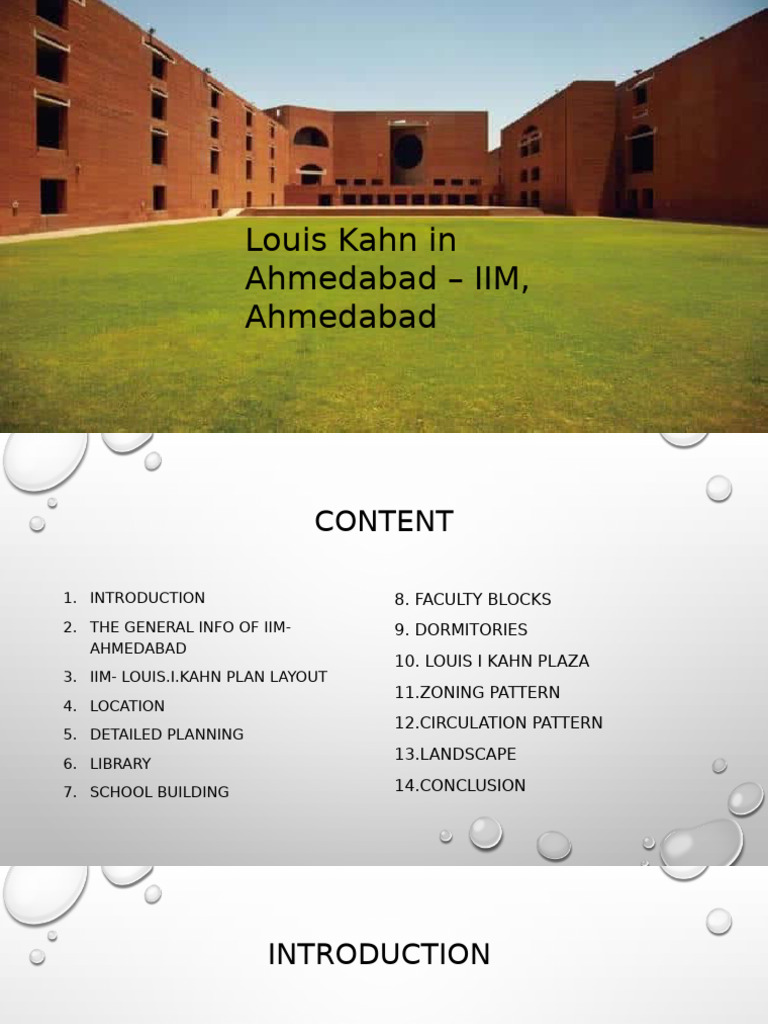 Louis Kahn in Ahmedabad, IIM, Ahmedabad | PDF | Dormitory | Libraries