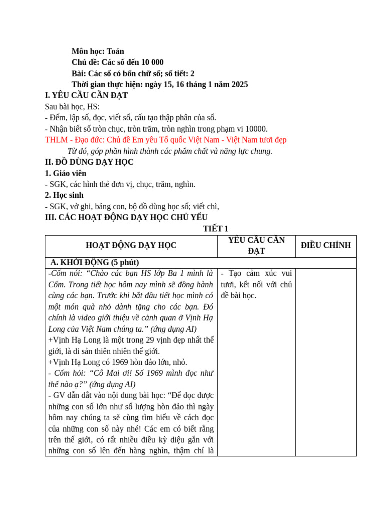 KHBD Tuan 19 Đbxmai | PDF