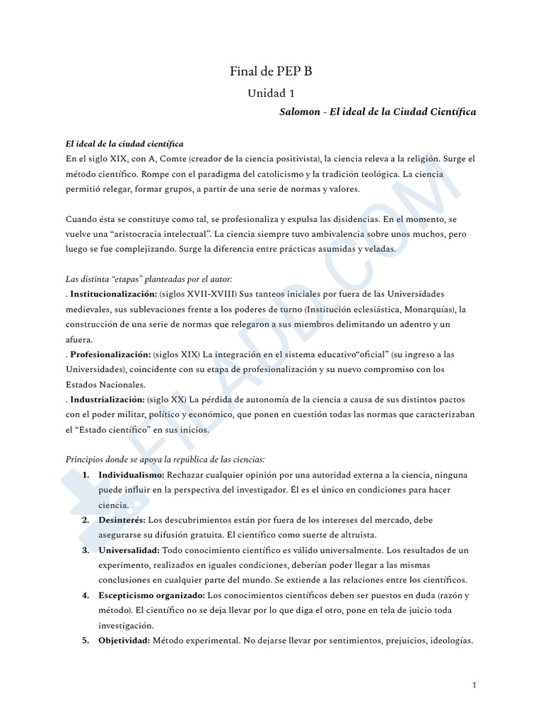 Final PEP B | PDF | Karl Popper | Teoría