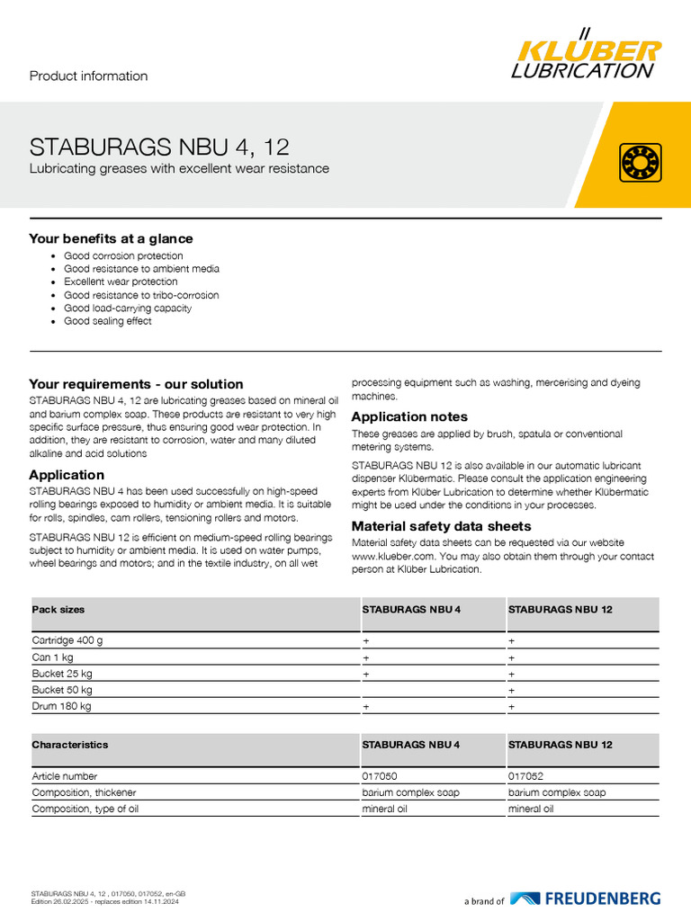 Staburags Nbu 4-12-017052 Pi GB en | PDF | Bearing (Mechanical ...